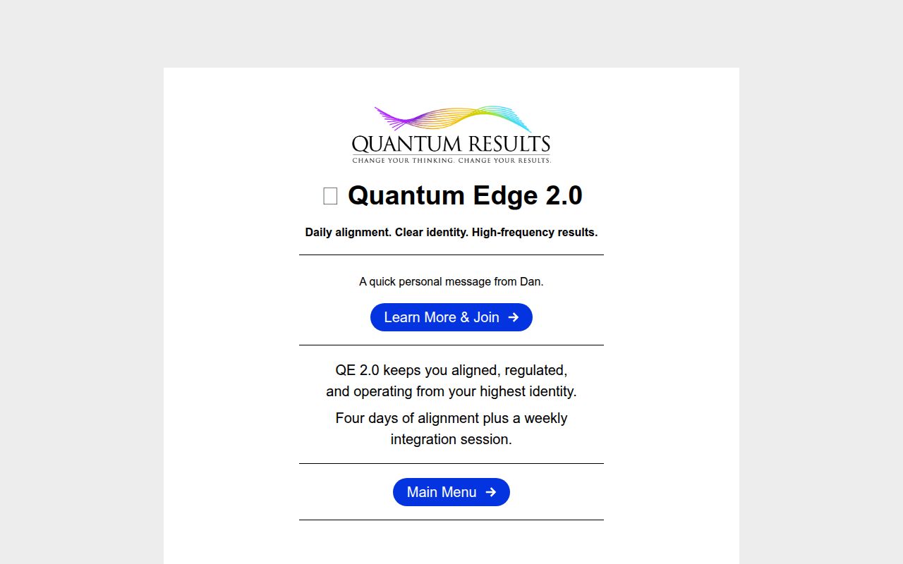 Quantum Edge – Daily Energetic Alignment with Dan Hoover